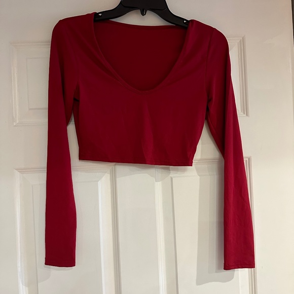 Tops | Burgundy Crop Top | Poshmark